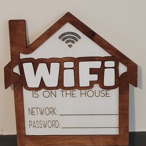 Wooden Wifi Network Sign, Wall Decor - Etsy