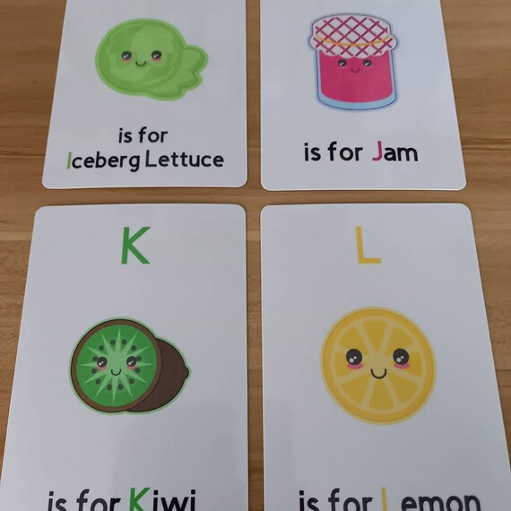 Educational Flash Cards-A to Z Fruit and Veg Learning & School Toys ...