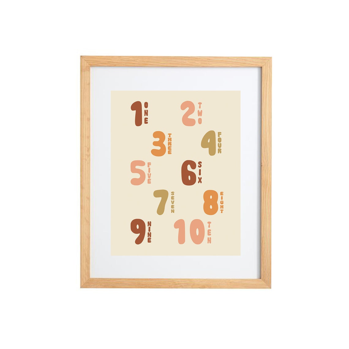 Neutral Number Chart Printable - Etsy