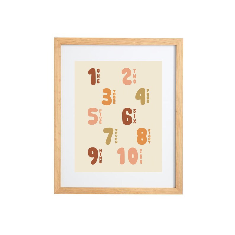 Neutral Number Chart Printable - Etsy