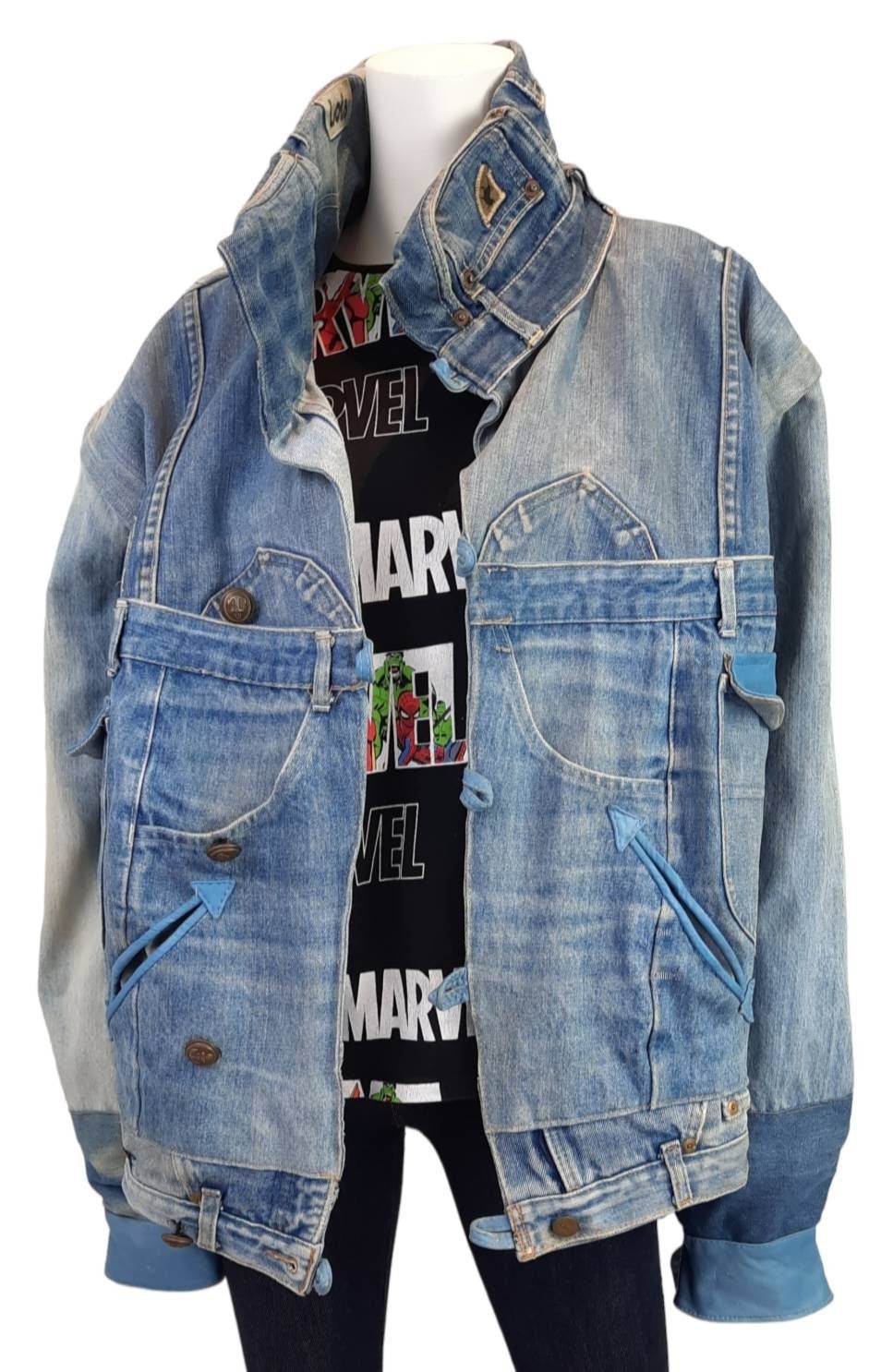 Original 1980's Desigual Denim Patchwork Jacket - Etsy Original 1980's Desigual Denim Patchwork Jacket - Etsy