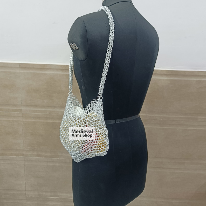 Aluminum Chainmail Bag Handmade 10mm Butted Ring Medieval Armor ...