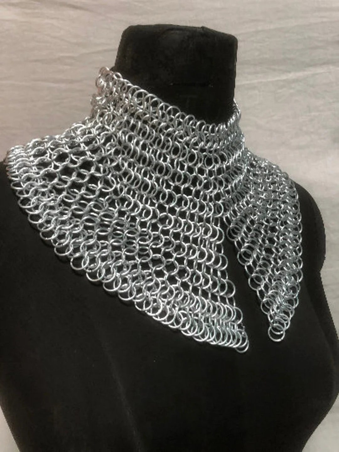 Chainmail Collar Aluminum Butted Ring Unique Design Medieval Choker ...