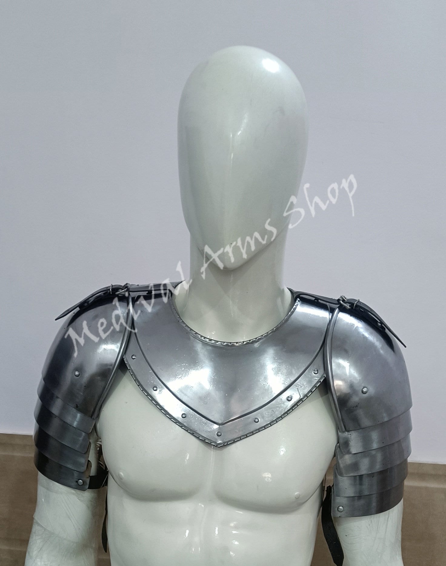 Medieval Gorget Set With Pauldrons Shoulder Guard Mild Steel Armor ...