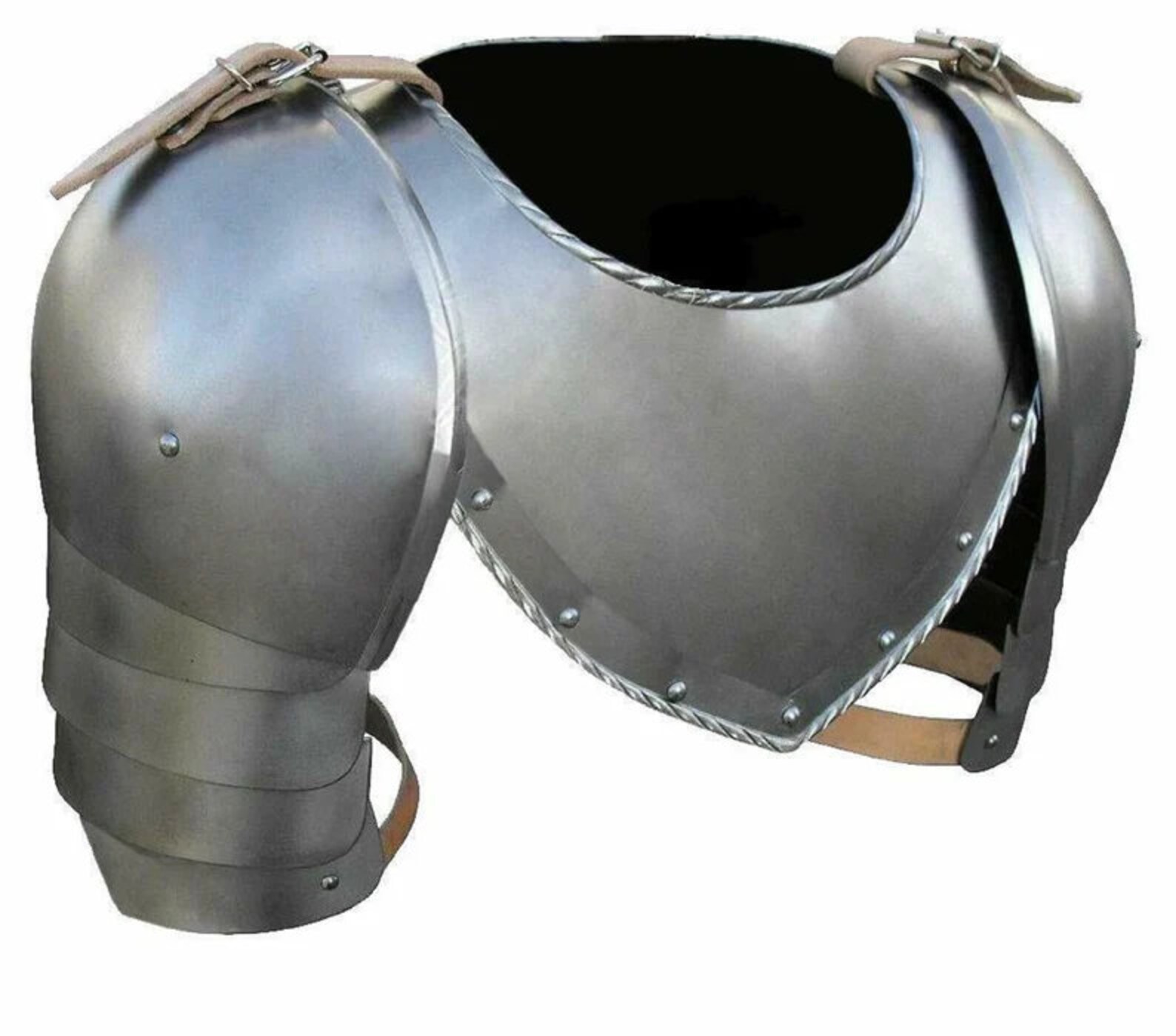 Medieval Gorget Set With Pauldrons Shoulder Guard Mild Steel Armor ...