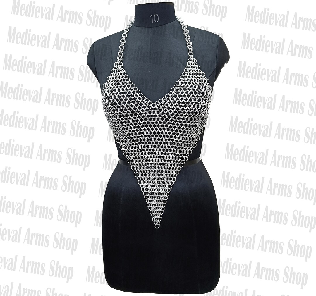Chainmail Top Aluminum Butted Ring Body Jewelry Medieval Halter Top ...