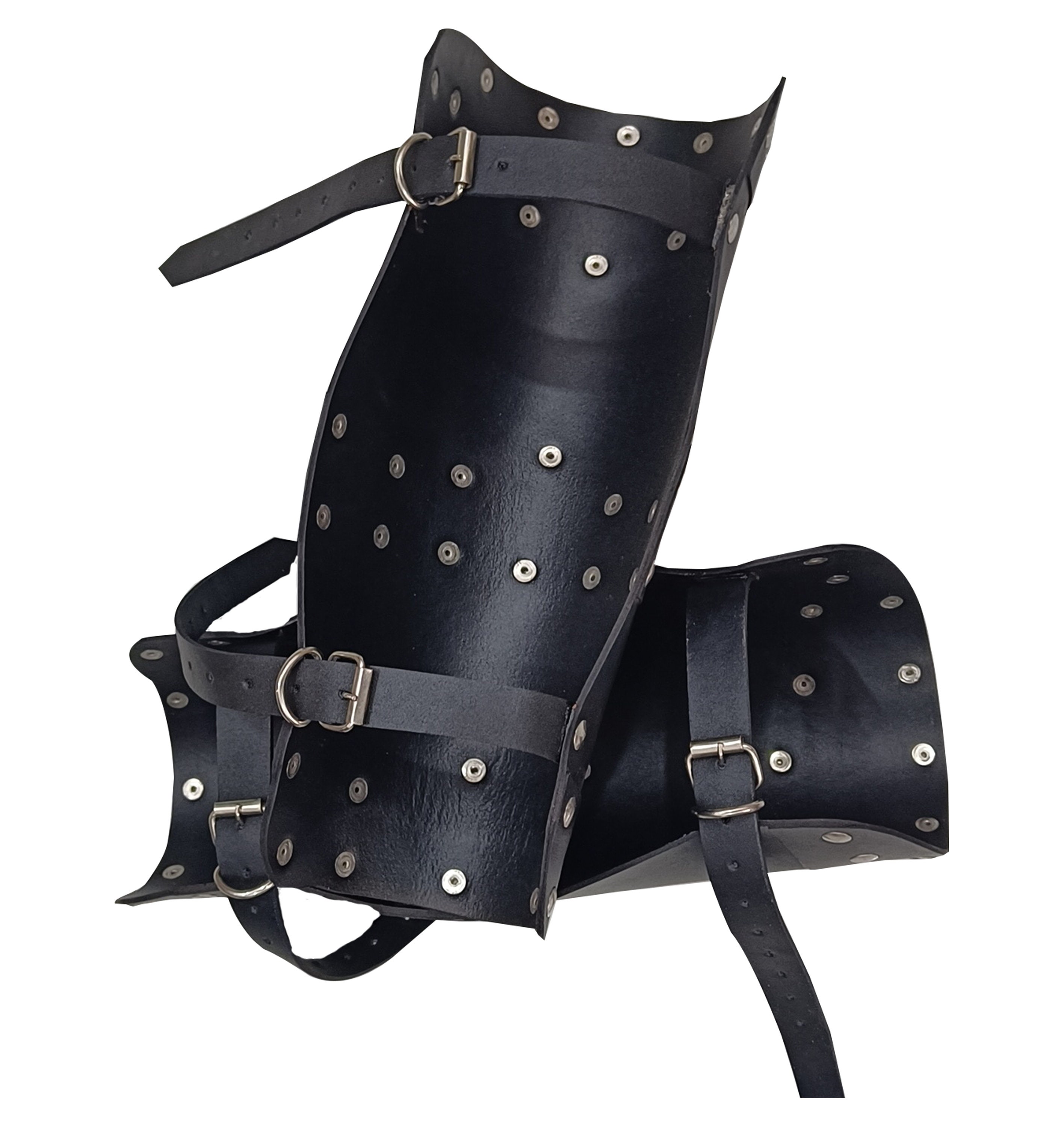 Medieval Leather Leg Guard Armor Cosplay Viking Leather Calf Armor ...