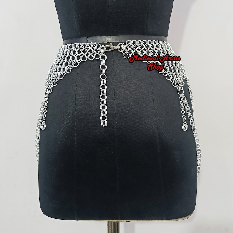 Chainmail Skirt Ornamental Belt, Chain Layers Belly Dance Belt ...