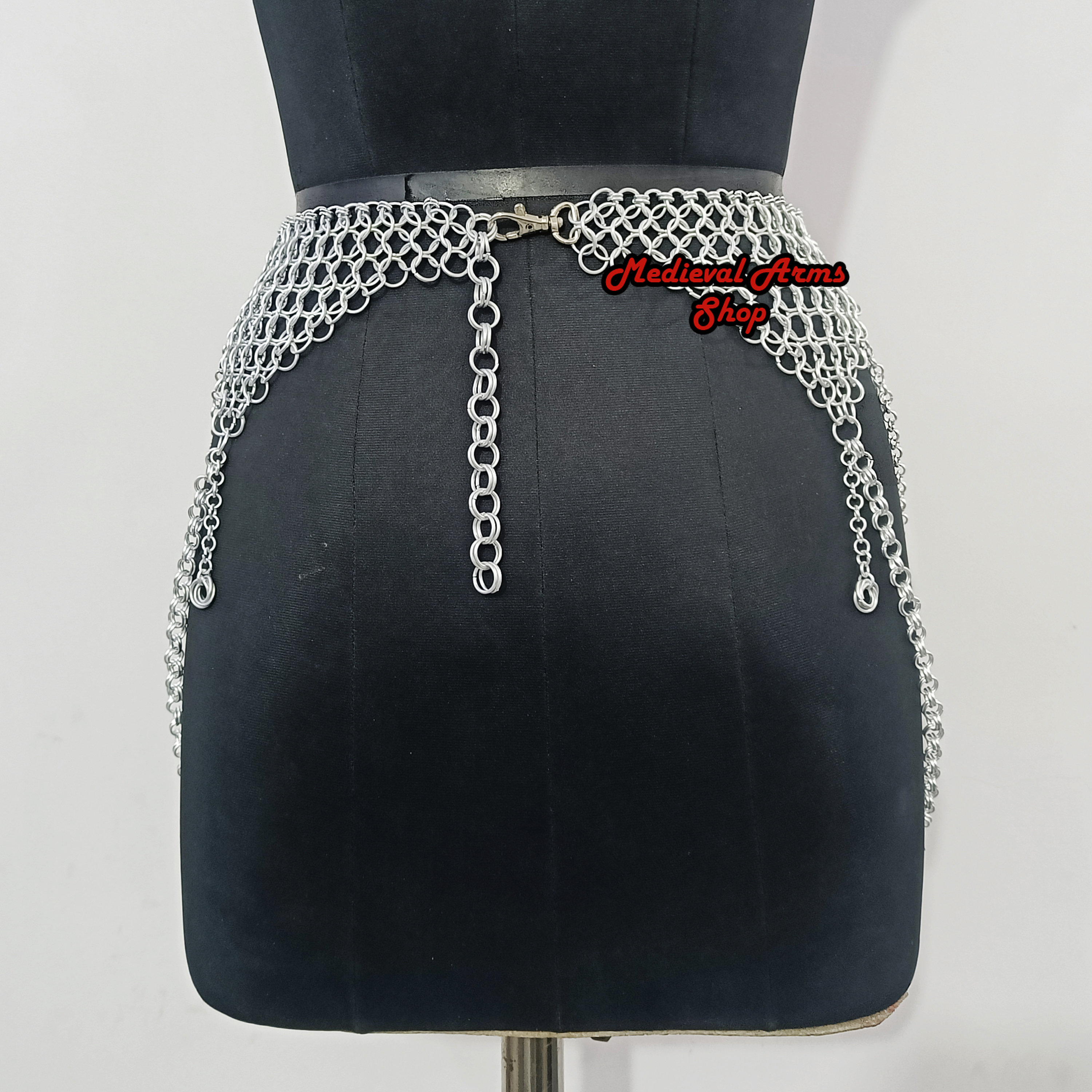 Chainmail Skirt Ornamental Belt, Chain Layers Belly Dance Belt ...