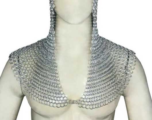 Chainmail Hood 10mm Ring Aluminum Butted Medieval Knight Armor ...