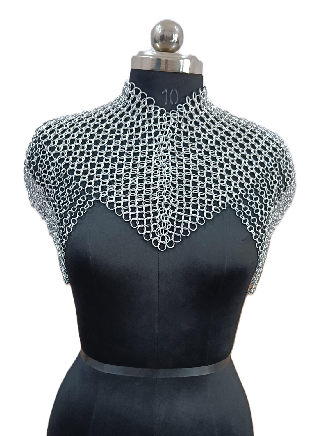 Chainmail Collar Shoulder Jewelry Chain Layers Aluminum Neck Piece ...