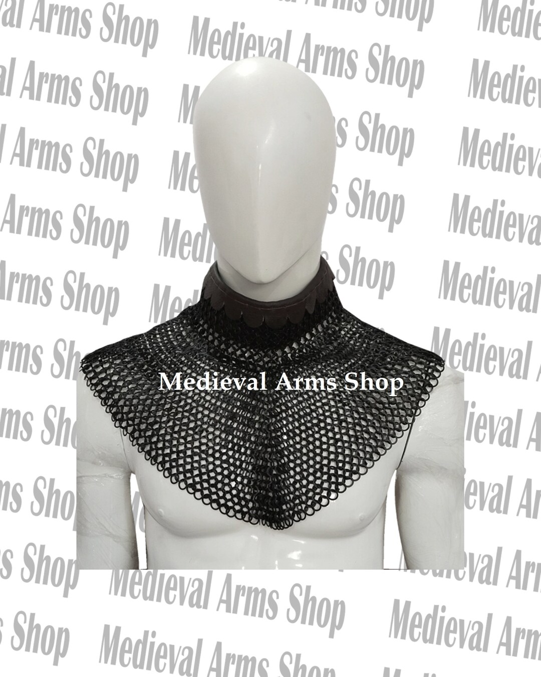 Medieval Mild Steel Chainmail Bishop Collar Flat Riveted Flat Washer ...
