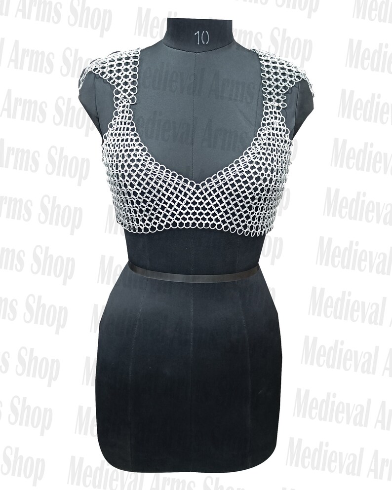 Chainmail Bra Aluminum Butted Ring Handmade Stylish Medieval Metal Bra ...
