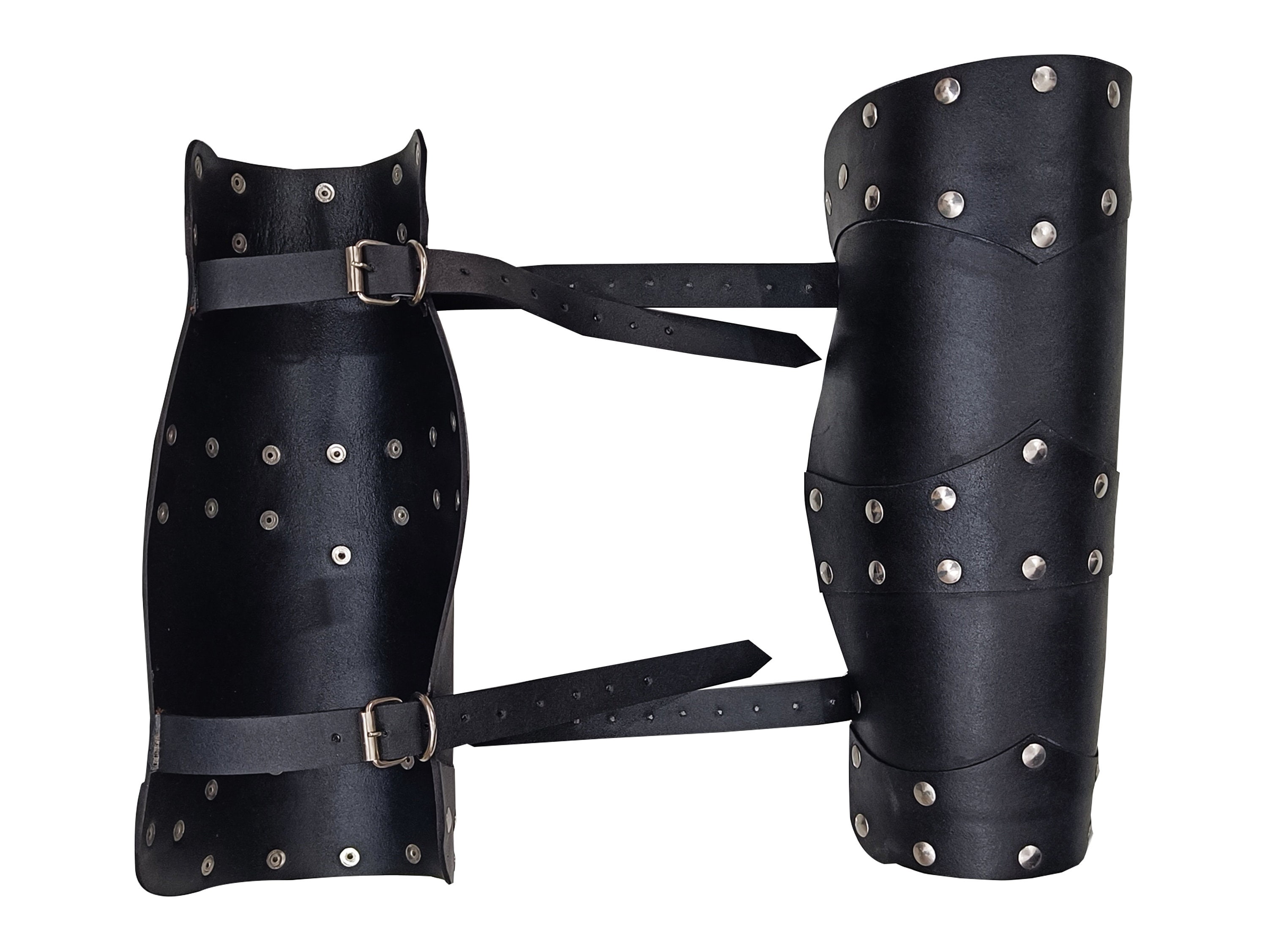 Medieval Leather Leg Guard Armor Cosplay Viking Leather Calf Armor ...