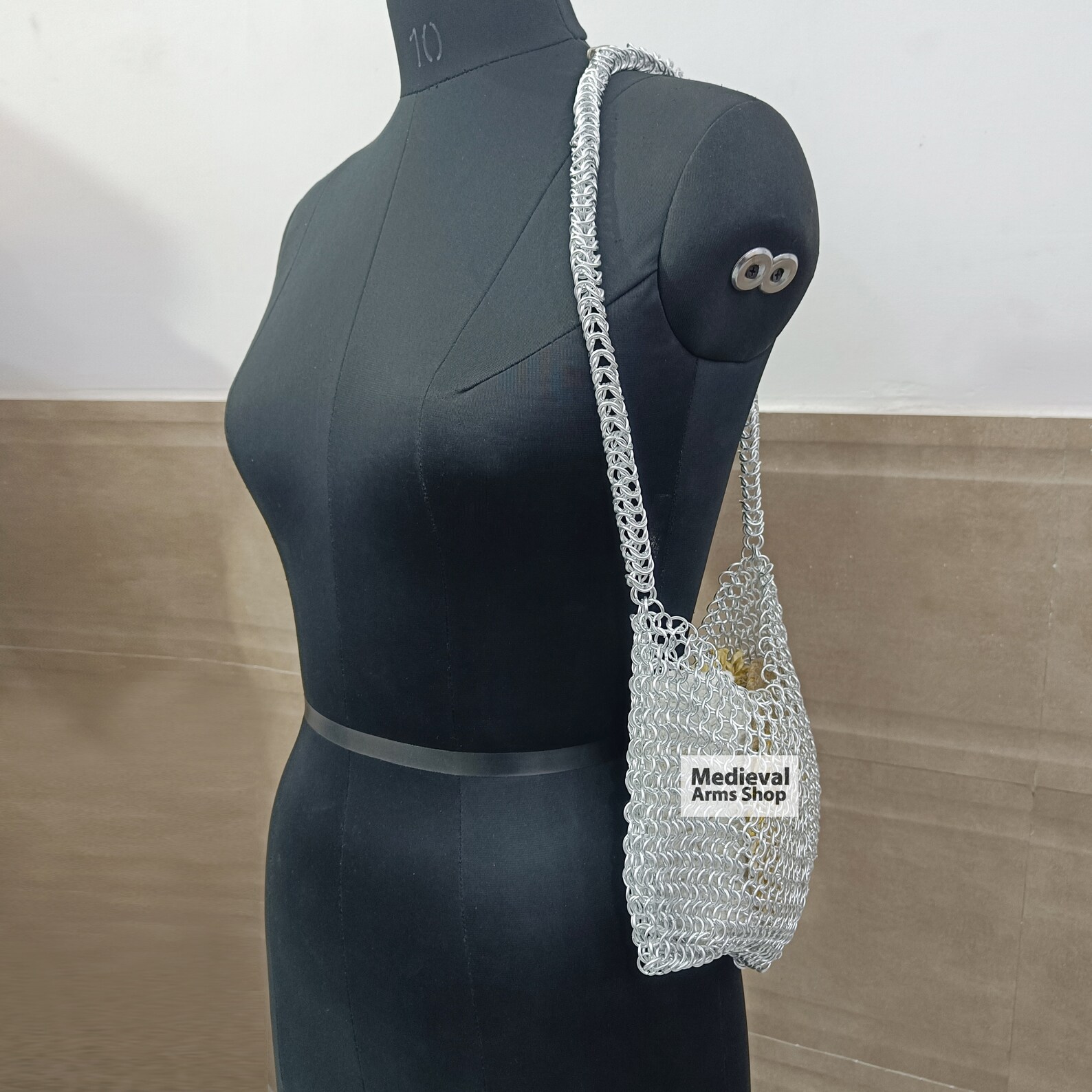 Aluminum Chainmail Bag Handmade 10mm Butted Ring Medieval Armor ...