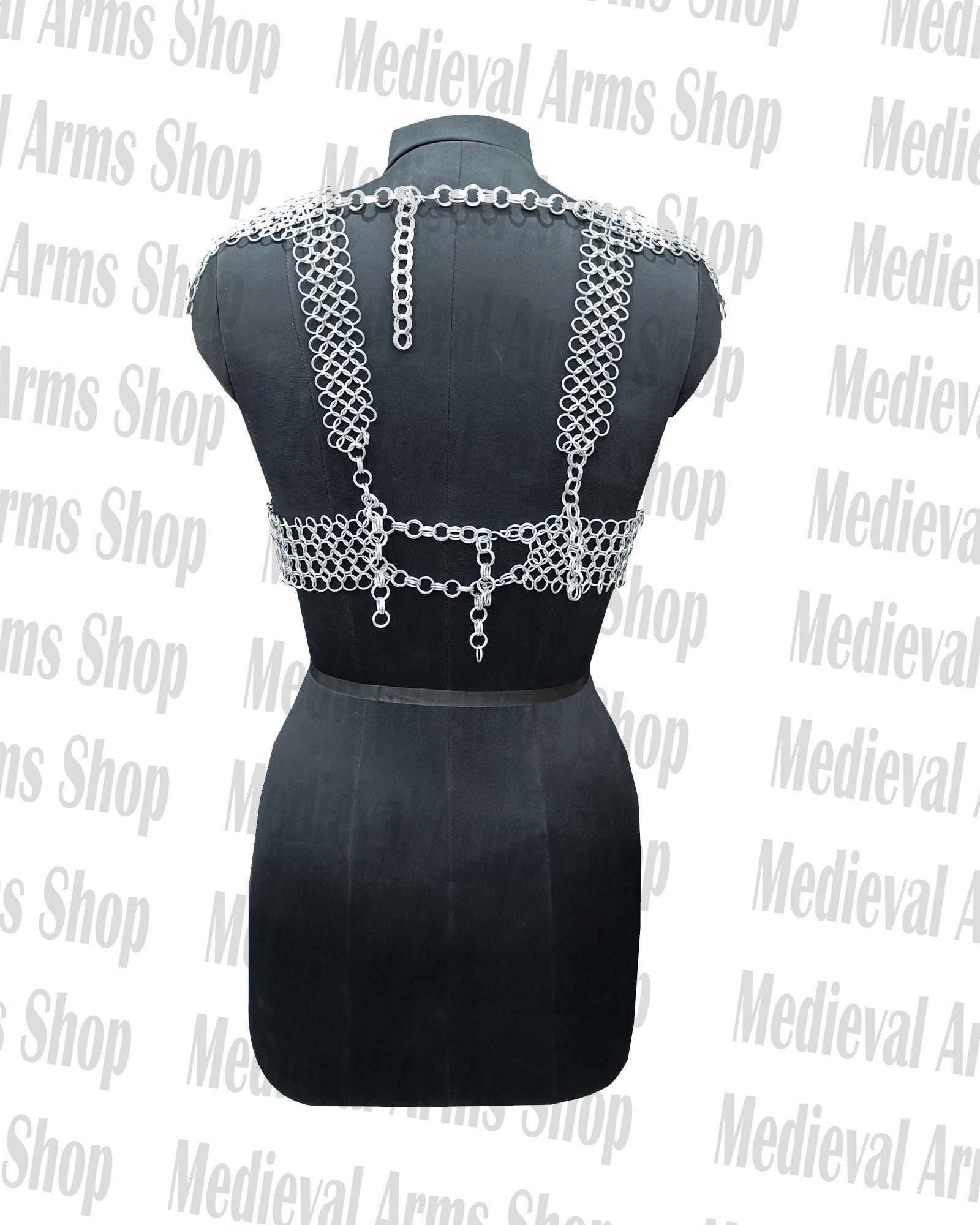 Chainmail Bra Aluminum Butted Ring Handmade Stylish Medieval Metal Bra ...