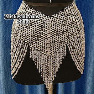 Aluminum Chainmail Collar and Skirt, Body Jewelry Costume, Ren Faire ...