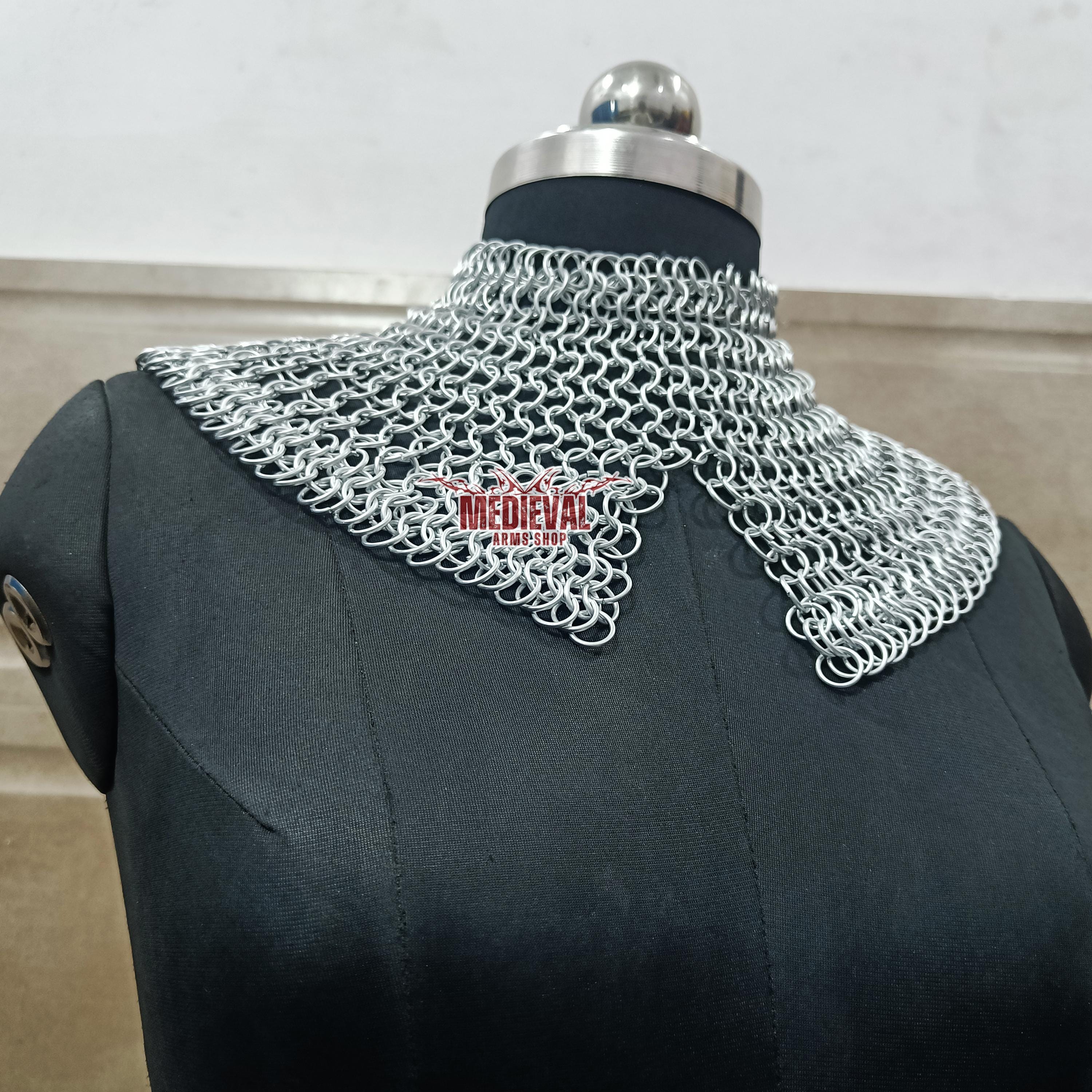 Chainmail Collar Aluminum Butted Ring Unique Design Medieval Choker ...
