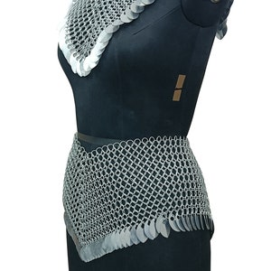 Chainmail Collar and Skirt Aluminum Scalemail Fancy Bikini Medieval ...