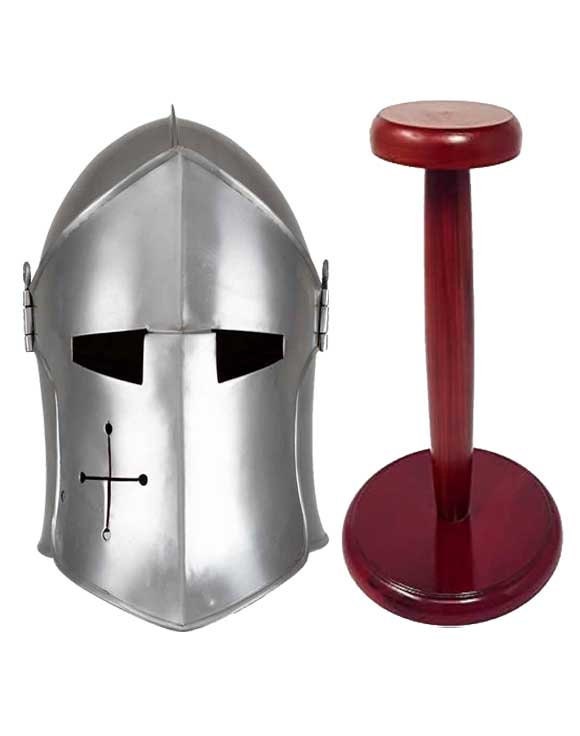 Visored Barbute Helmet Mild Steel Armor With Leather Liner Free ...