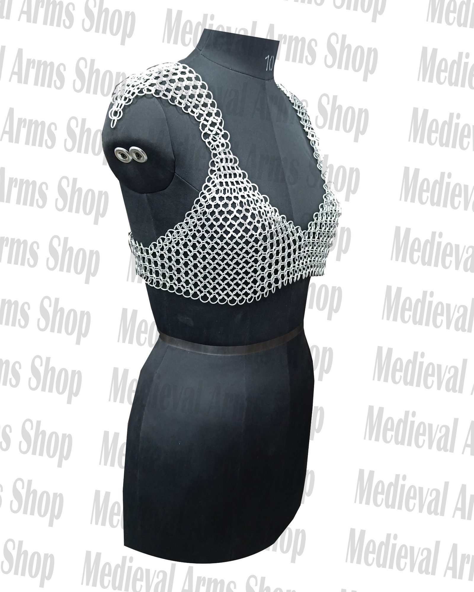 Chainmail Bra Aluminum Butted Ring Handmade Stylish Medieval Metal Bra ...