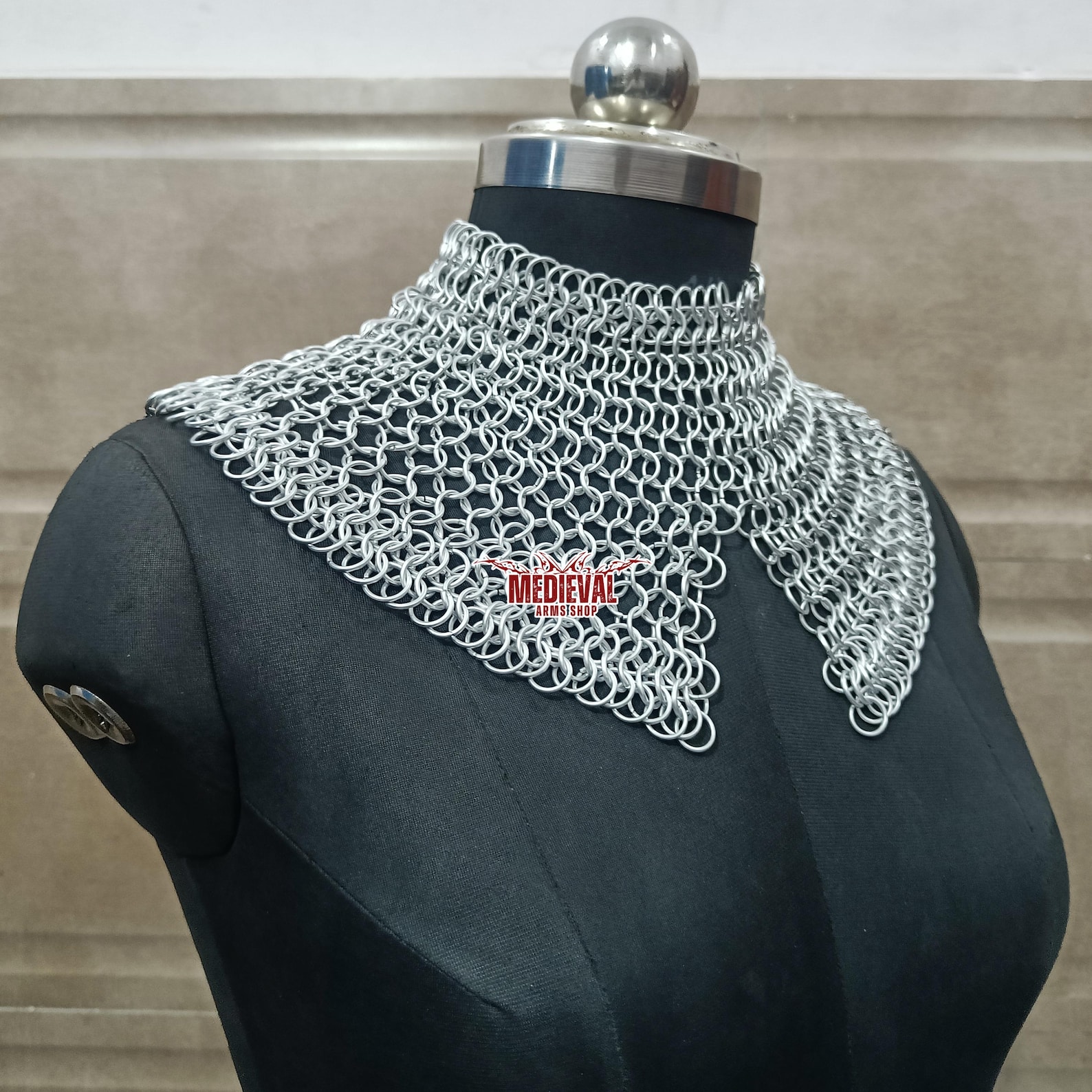 Chainmail Collar Aluminum Butted Ring Unique Design Medieval Choker ...