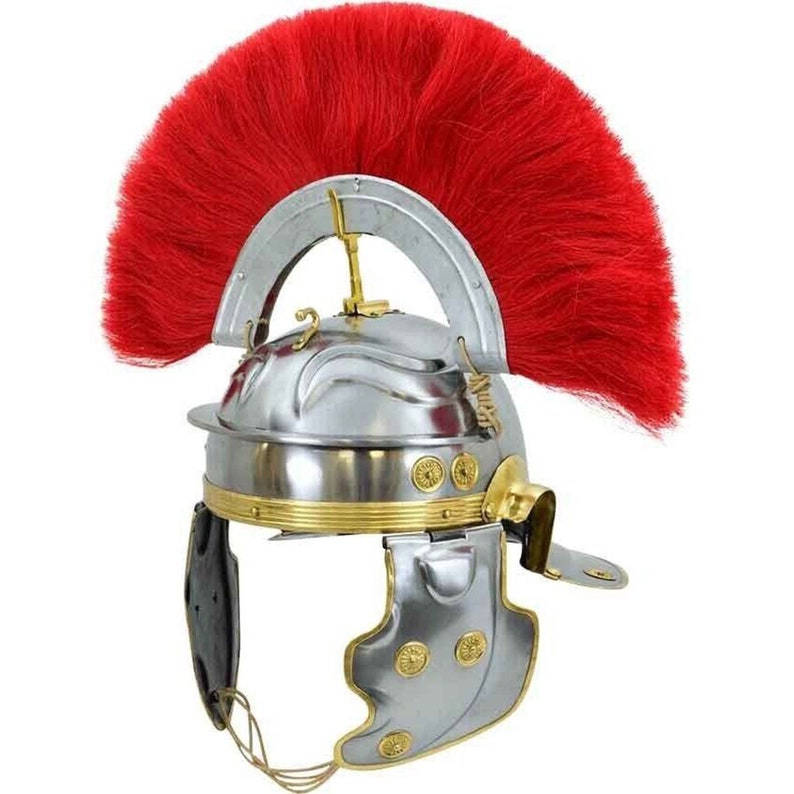 Roman Centurion Crest Helmet With Red Plume 18 Gauge Mild Steel ...