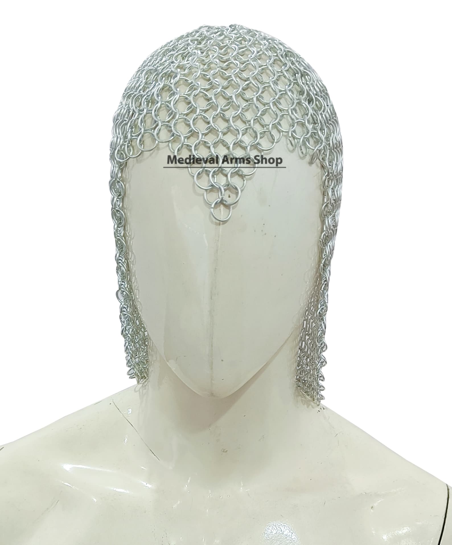 Handmade Butted Chainmail Coif, Aluminum Hood Unique Design Medieval ...