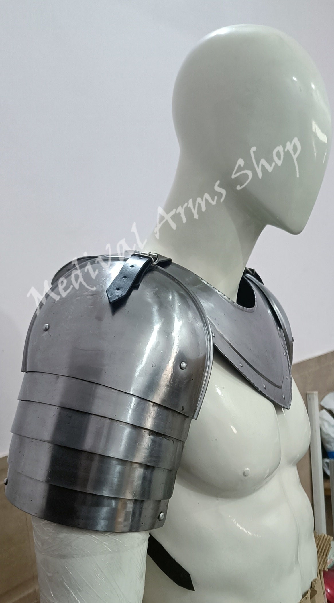 Medieval Gorget Set With Pauldrons Shoulder Guard Mild Steel Armor ...