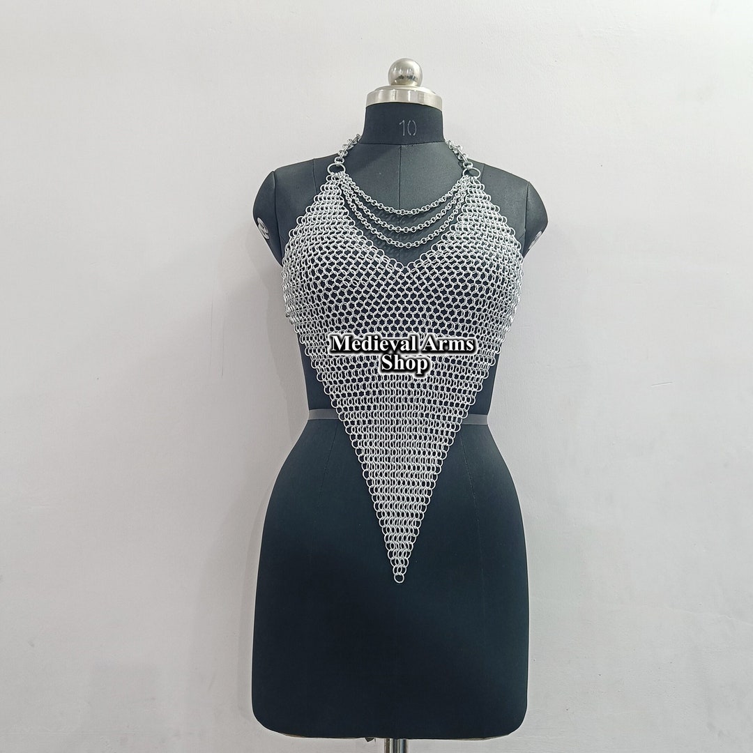Chainmail Top Chain Layers, Aluminum Body Jewelry Medieval Fancy Top ...