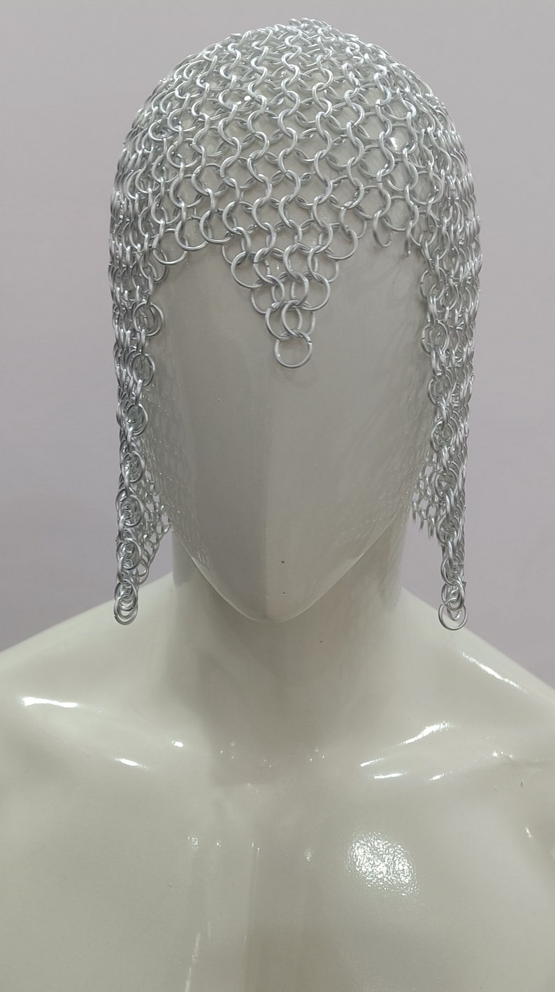 Medieval Chainmail Hood Coif Lightweight Aluminum Butted Ring Armor ...