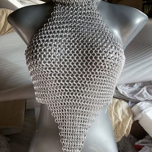Chainmail Top Halter Neck Aluminium Butted Ring Body Jewellery Handmade ...