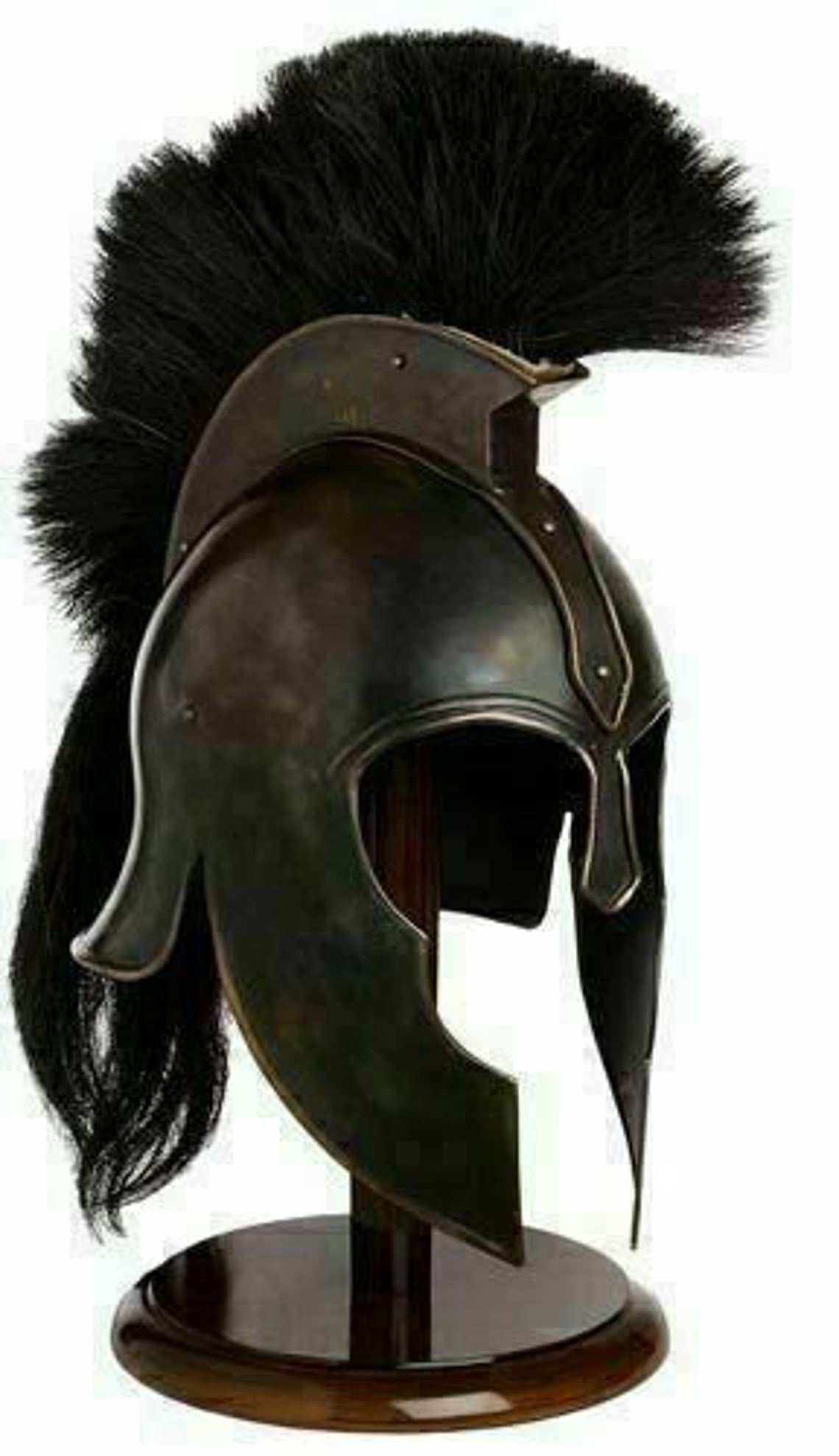 Medieval Troy Achilles Helmet With Black Plume Mild Steel Armor Knight ...