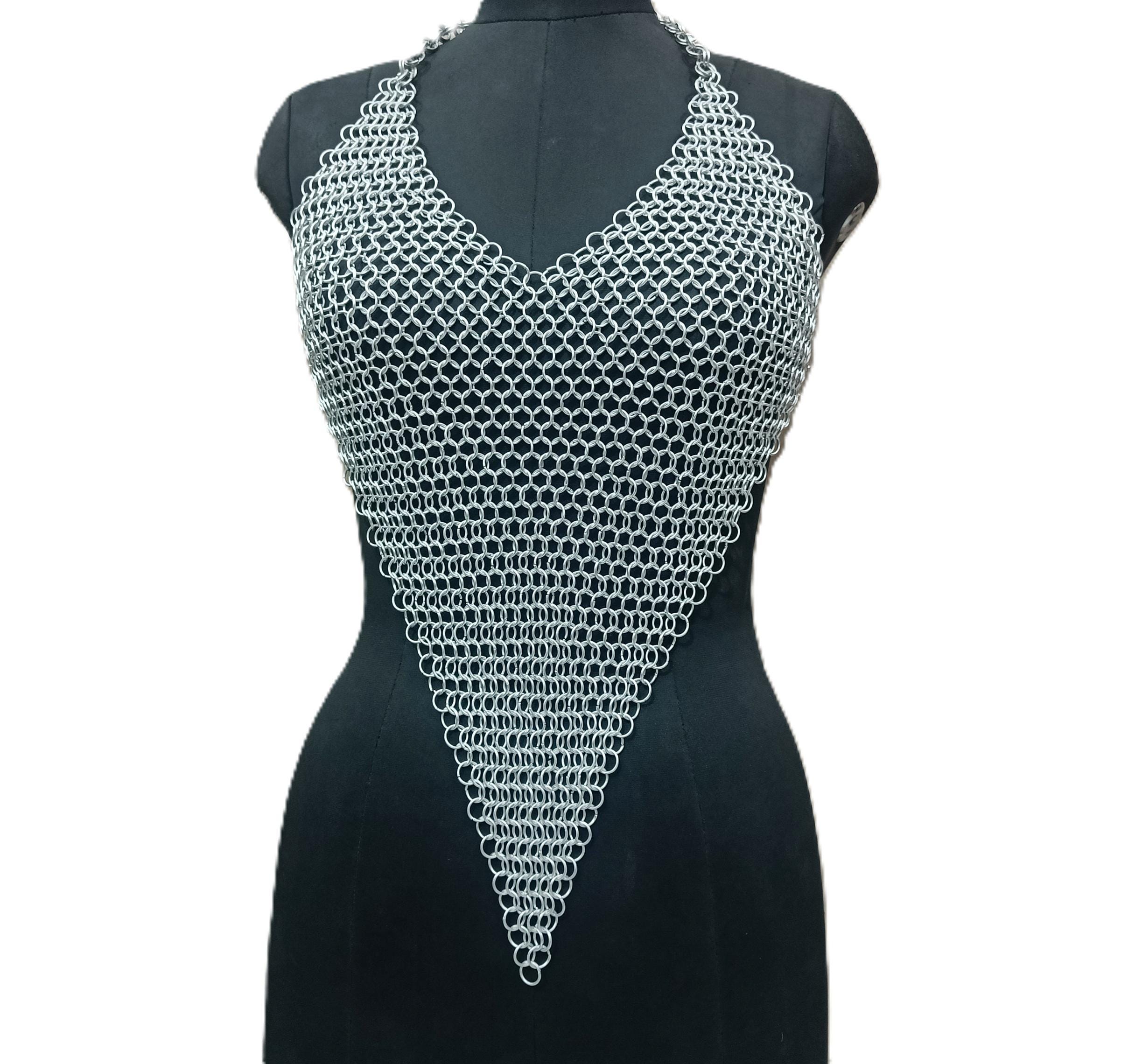Chainmail Top Aluminum Butted Ring Body Jewelry Medieval Halter Top ...
