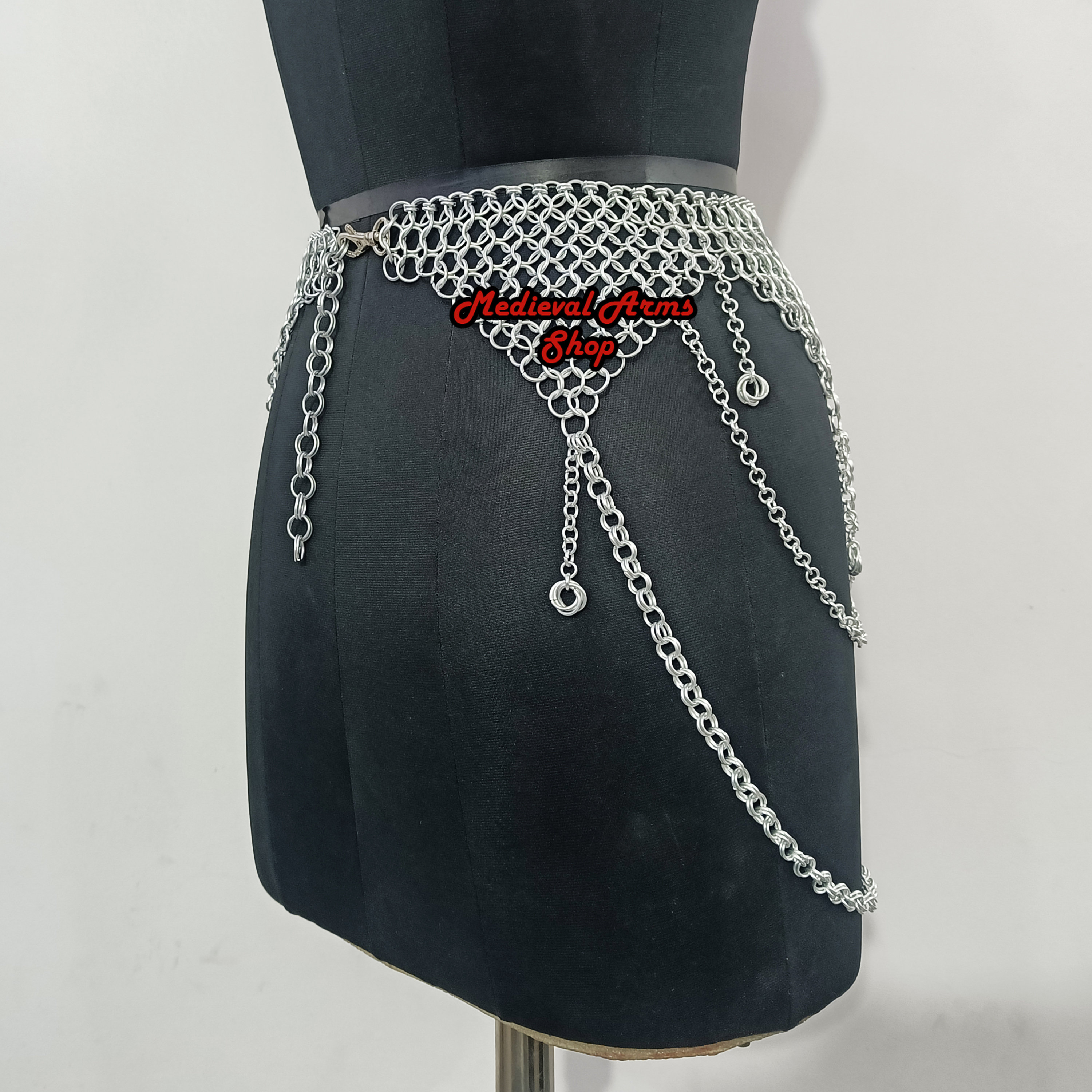 Chainmail Skirt Ornamental Belt, Chain Layers Belly Dance Belt ...