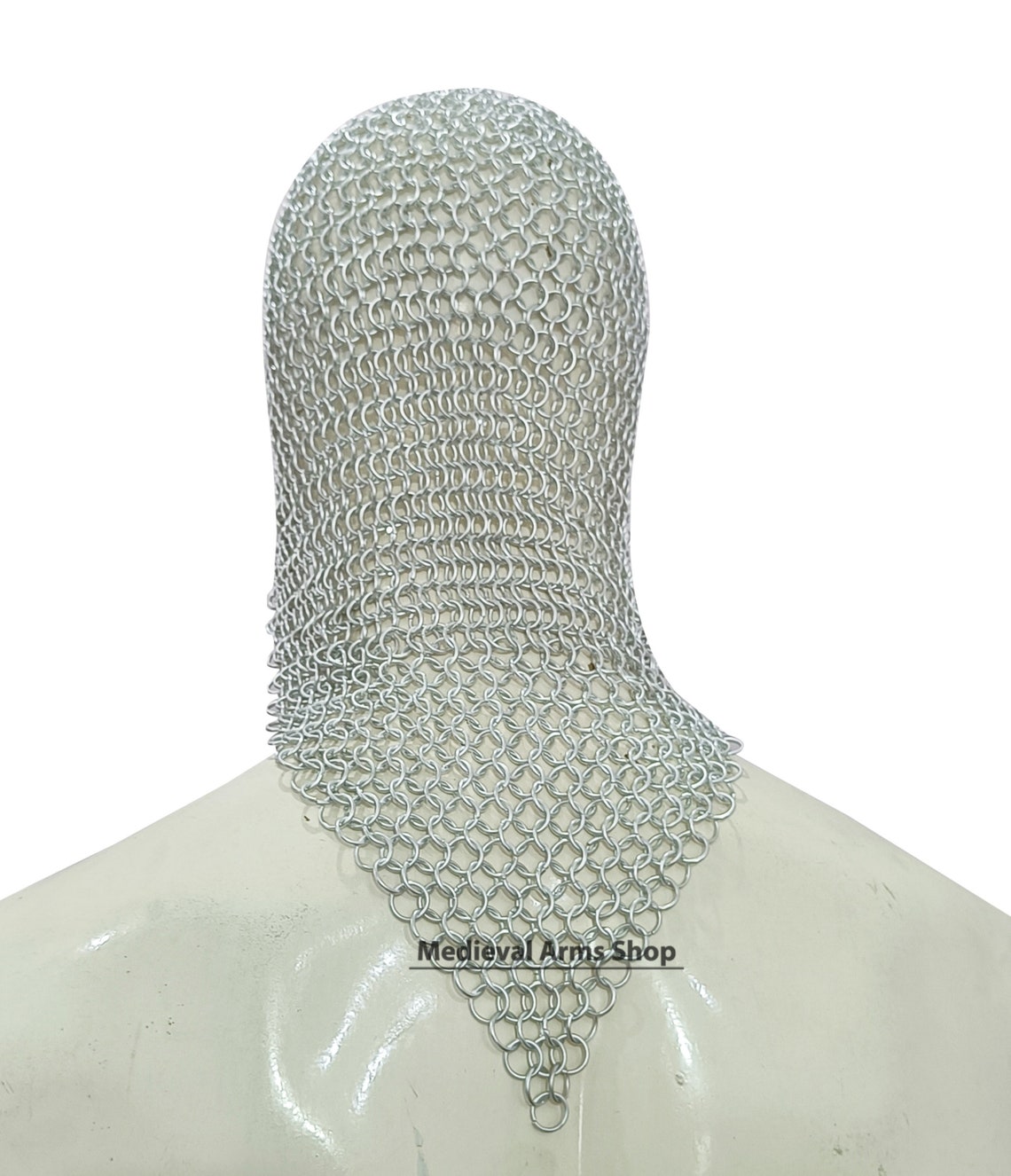 Handmade Butted Chainmail Coif, Aluminum Hood Unique Design Medieval ...