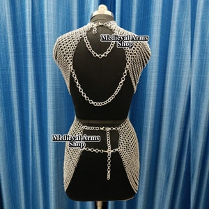 Aluminum Chainmail Collar and Skirt, Body Jewelry Costume, Ren Faire ...