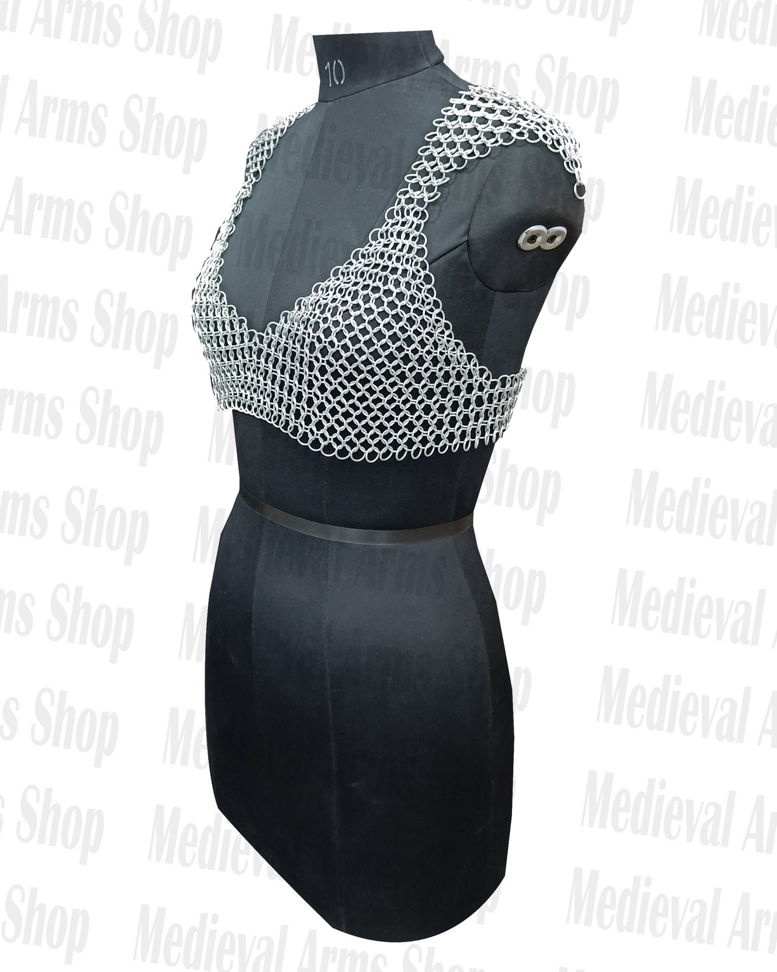 Chainmail Bra Aluminum Butted Ring Handmade Stylish Medieval Metal Bra ...