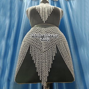 Chainmail Collar and Skirt Chain Layers Neck Piece Aluminum Body ...