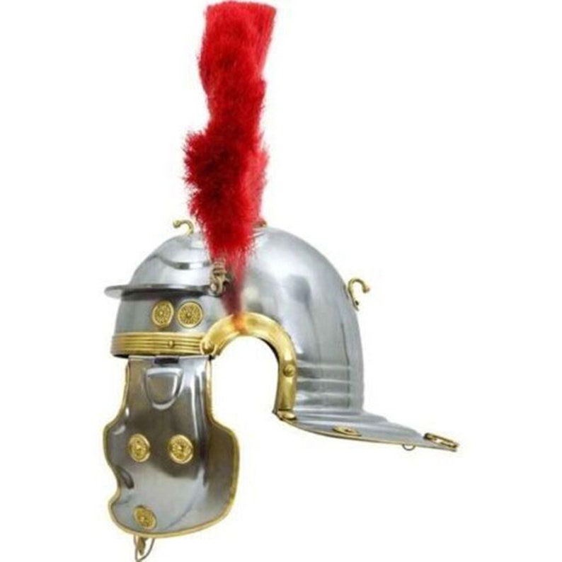 Roman Centurion Crest Helmet With Red Plume 18 Gauge Mild Steel ...