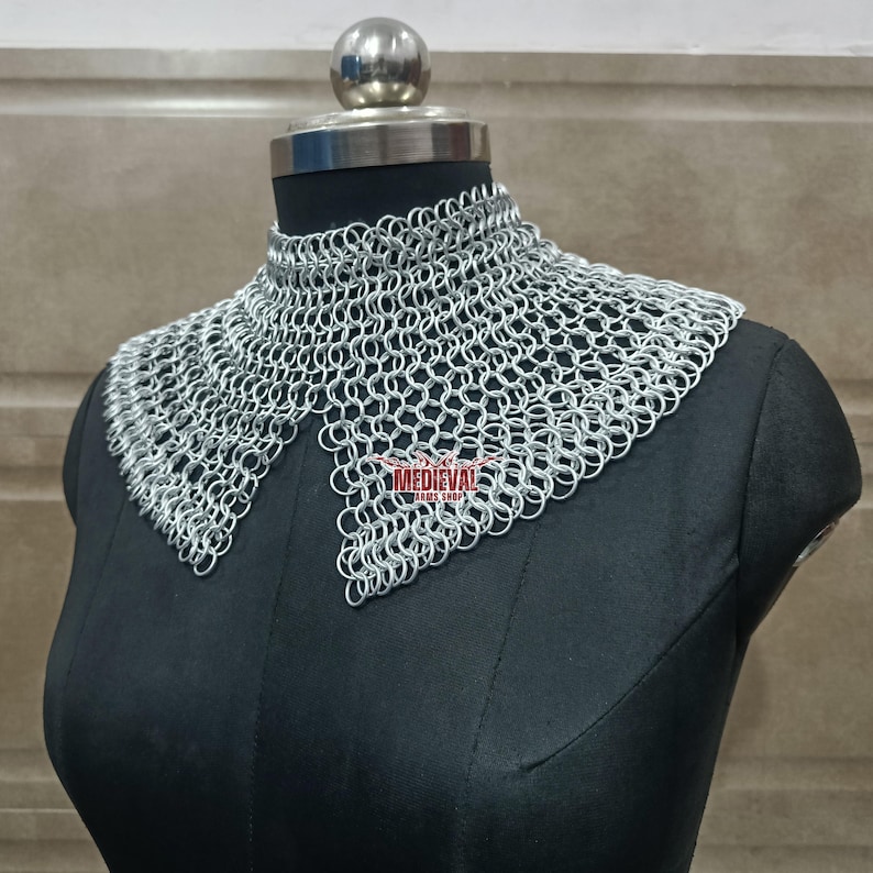 Medieval Chainmail Collar Aluminum Butted Ring Unique Design Handmade ...