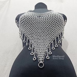 Chainmail Top Bra Metal Aluminum Butted 10mm Ring Chain Design Body ...