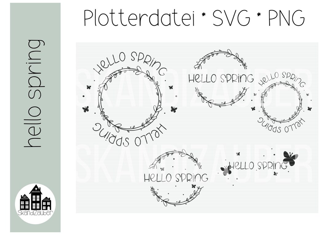 Hello Spring * Plotterdatei * SVG * PNG * Download * Lasercut * Bundle - Etsy