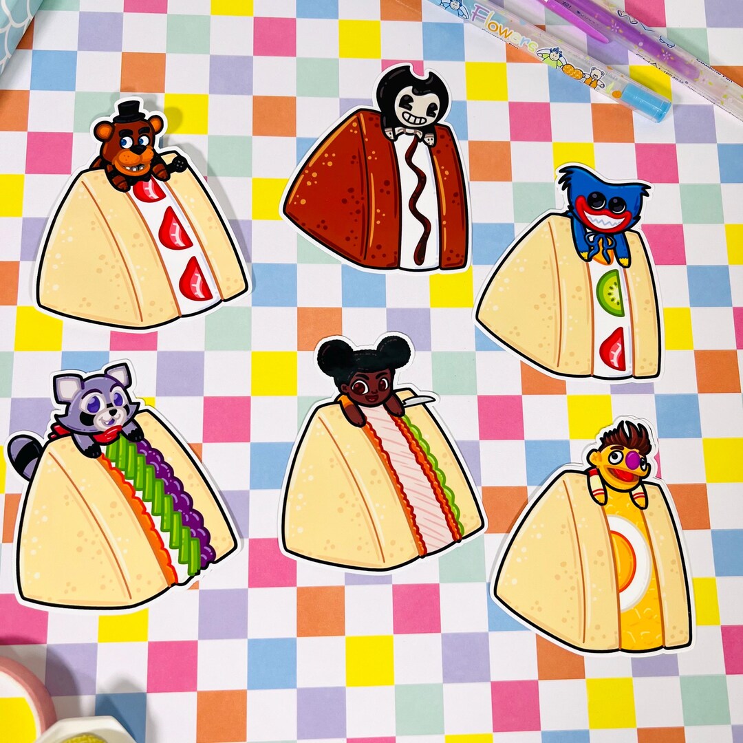 Mascot Horror Sandwich Vinyl Stickers - Etsy