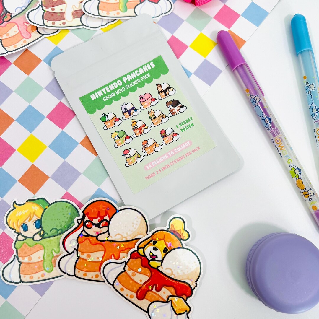 Nintendo Gacha Sticker Pack - Etsy