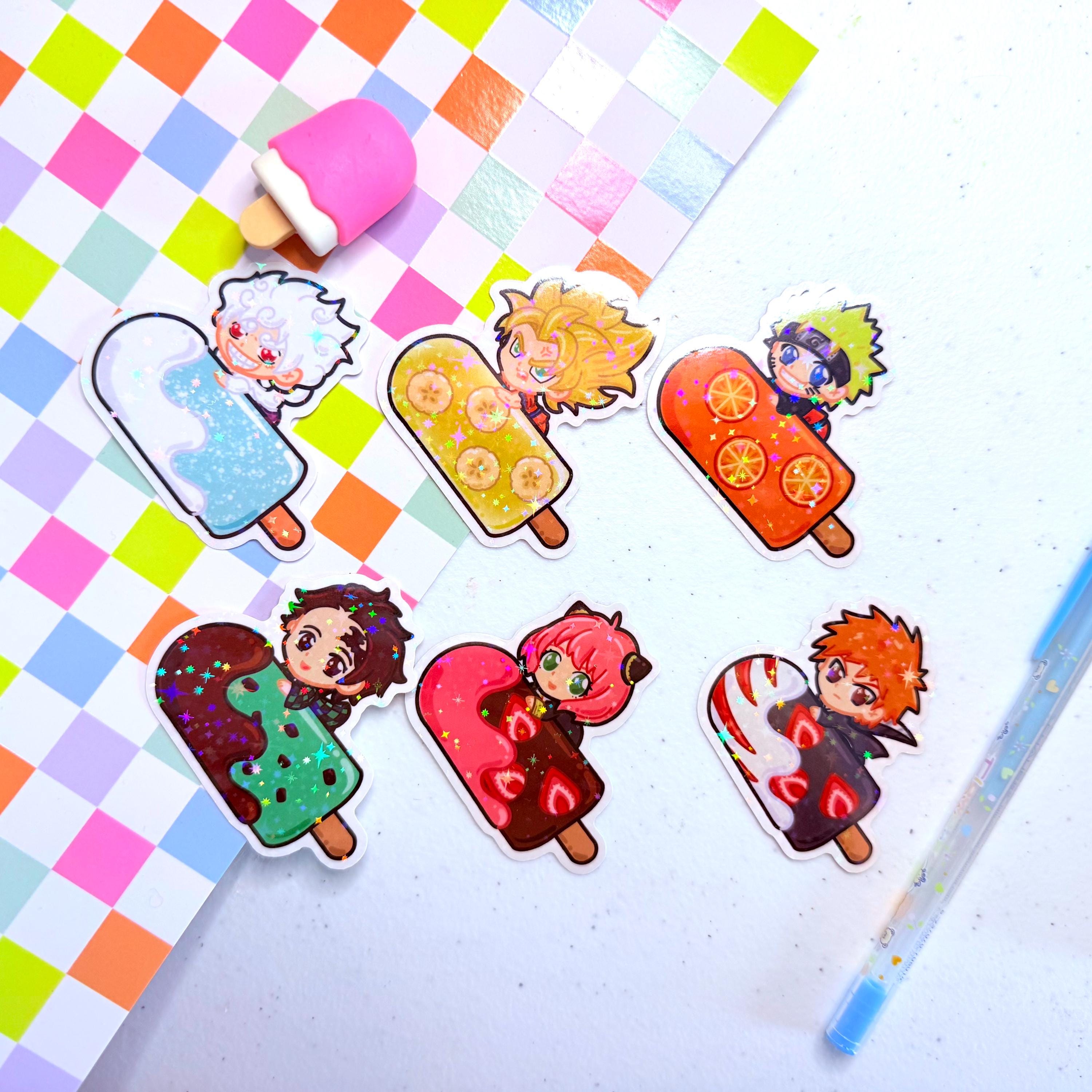 Shonen Jump Popsicle Holographic Vinyl Stickers - Luffy Ichigo Goku ...