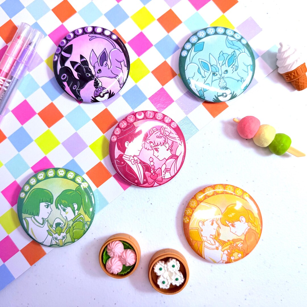 Large Couple Buttons 2.25 Inch - Anime, Manga, Video Game, Comic ...