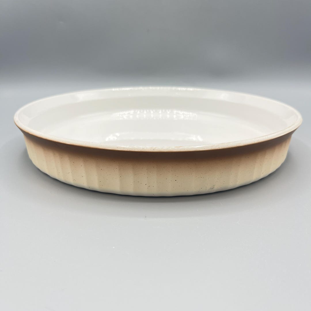 Corning Ware F-3-B French Bisque Quiche Pie Tart 10" Round Baking Dish ...
