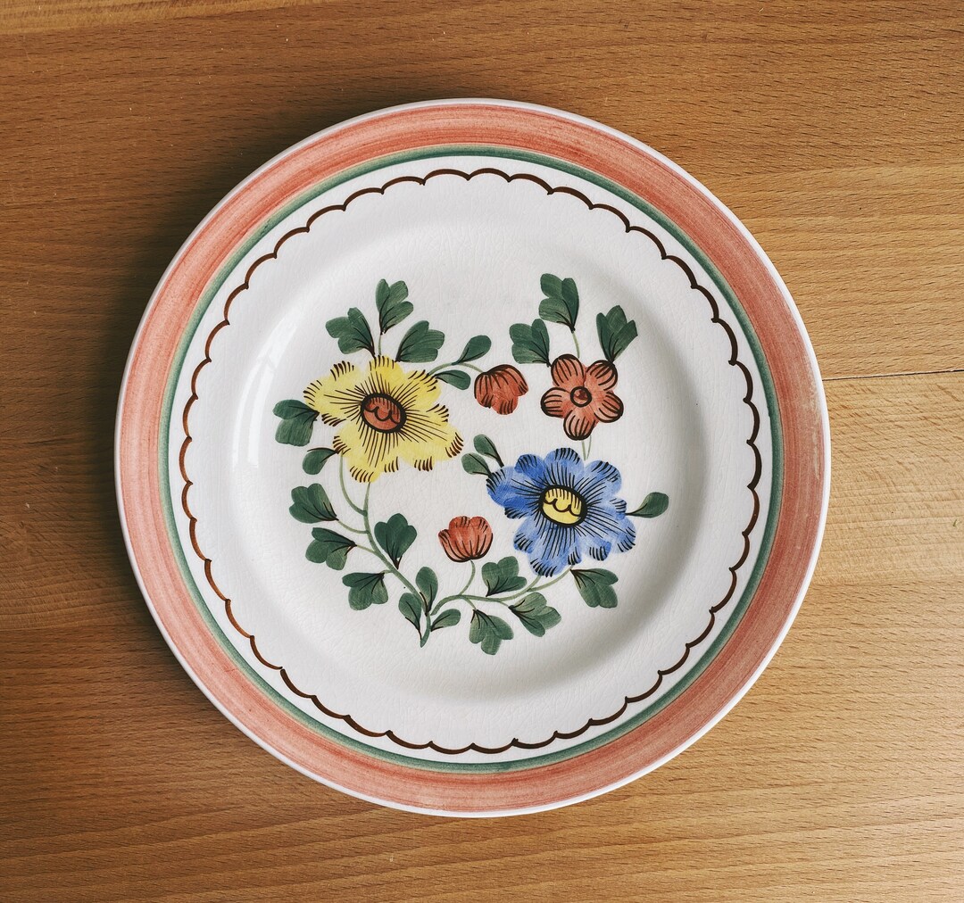 Pountney Bristol Pottery 1940s Hand-painted Dessert Plate - Etsy