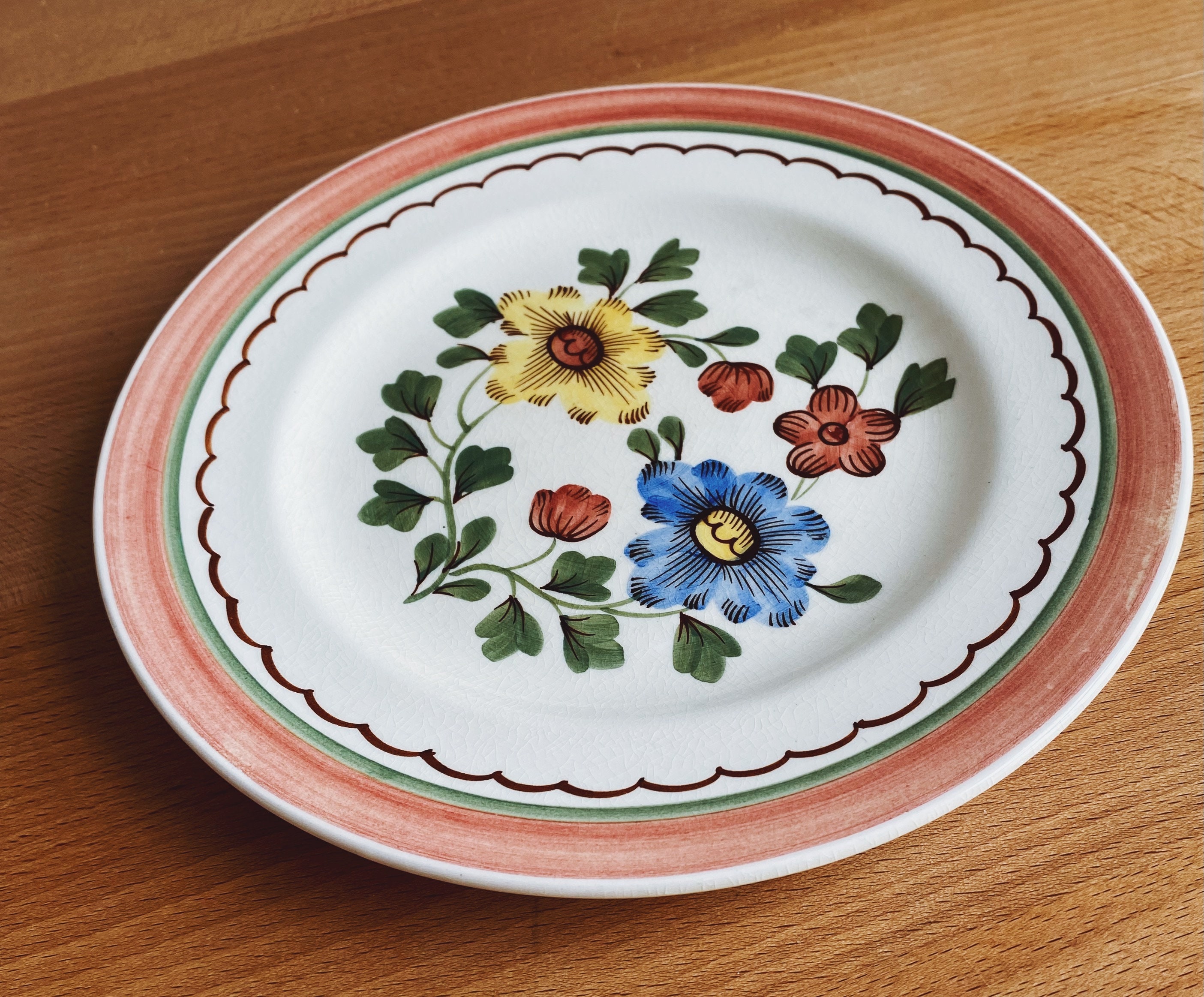 Pountney Bristol Pottery 1940s Hand-painted Dessert Plate - Etsy